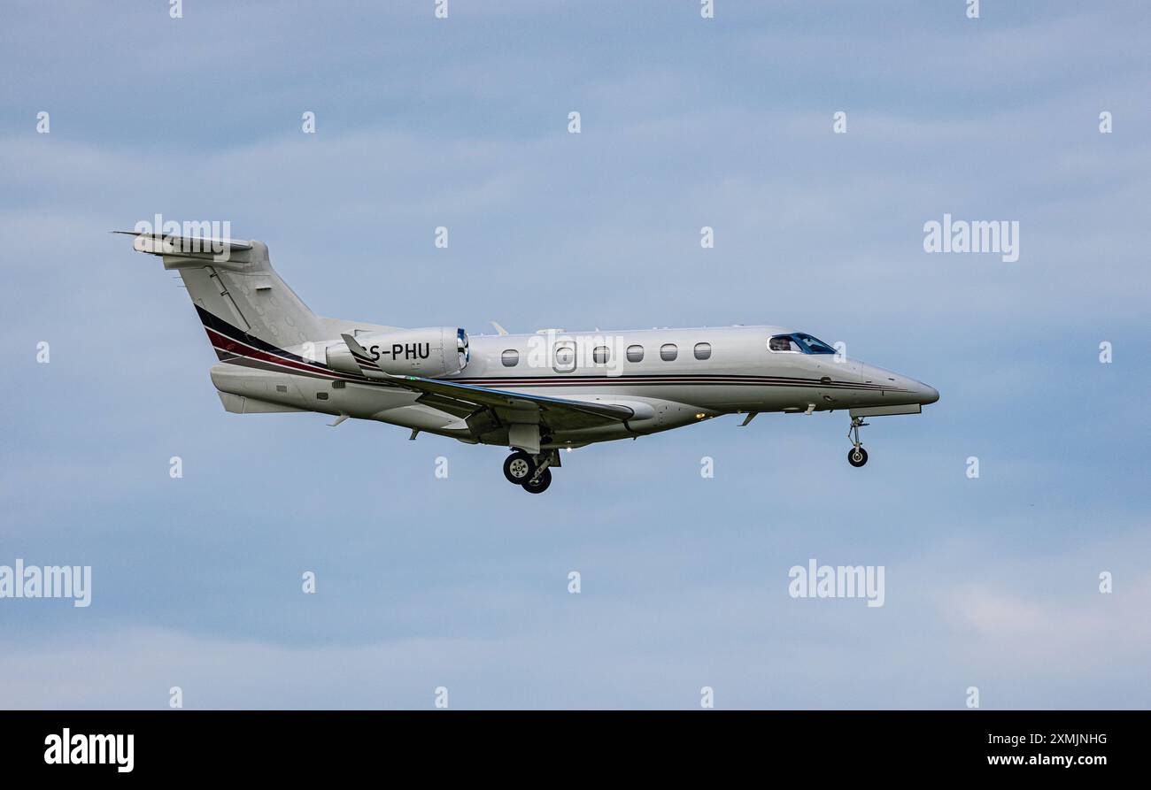 Zurich, Switzerland, 5th Jun 2024: A Netjets Embraer Phenom 300 is on ...
