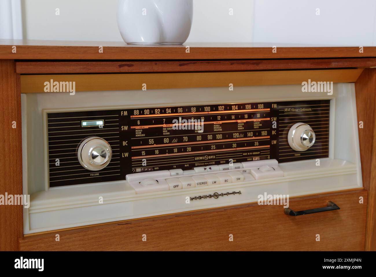 Loewe Opta Console - 1960 - Angled Shot of Radio Stock Photo - Alamy