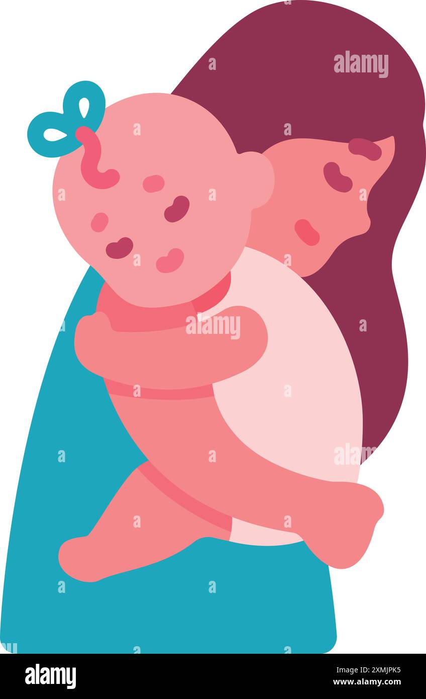 Mom Hug Baby Stock Vector Image & Art - Alamy