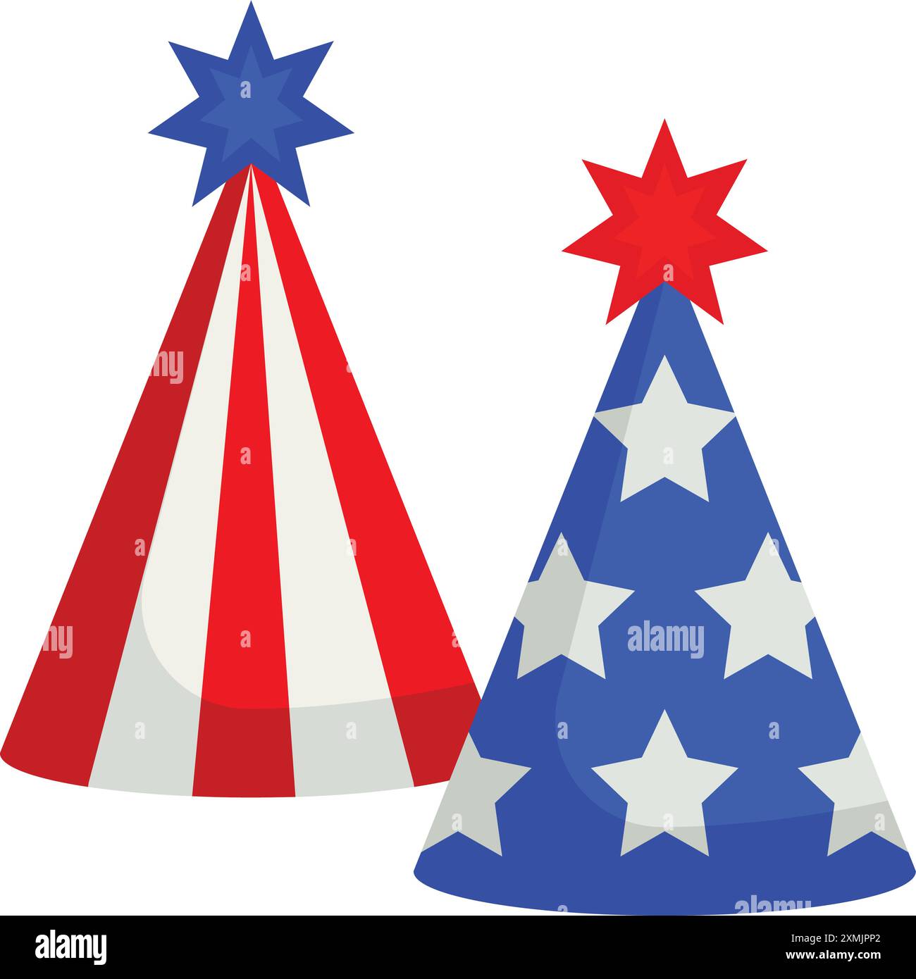 4th July Party Hat Stock Vector Image & Art - Alamy