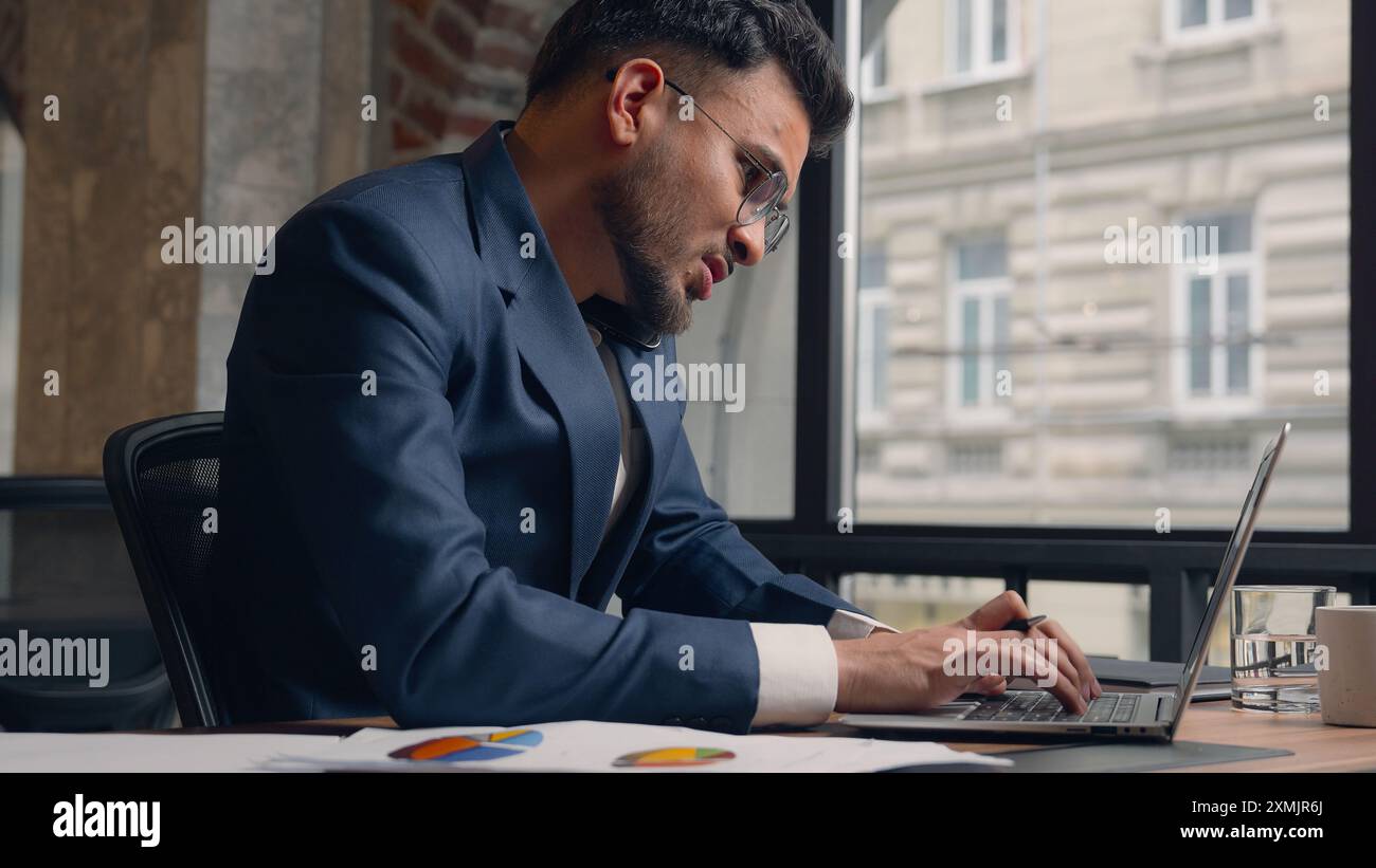 Unhappy stressed millennial indian hi-res stock photography and images ...