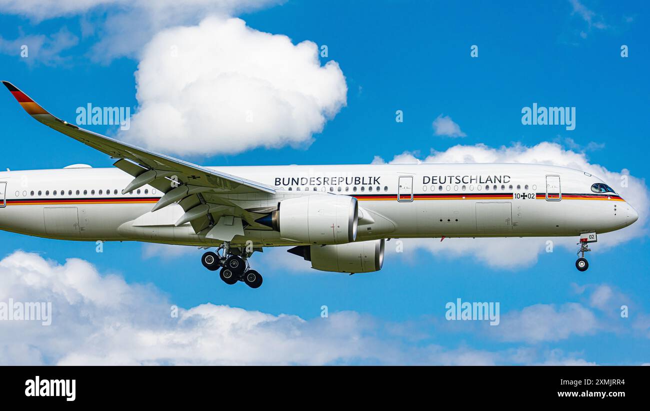 Zurich, Switzerland, 15th Jun 2024: An Airbus A350-941ACJ of the German ...
