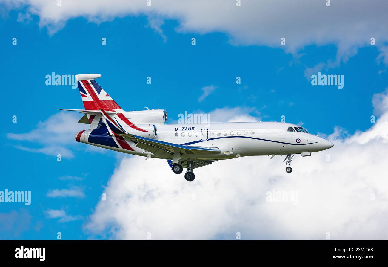 Zurich, Switzerland, 15th Jun 2024: A Dassault Falcon 900 LX carries ...