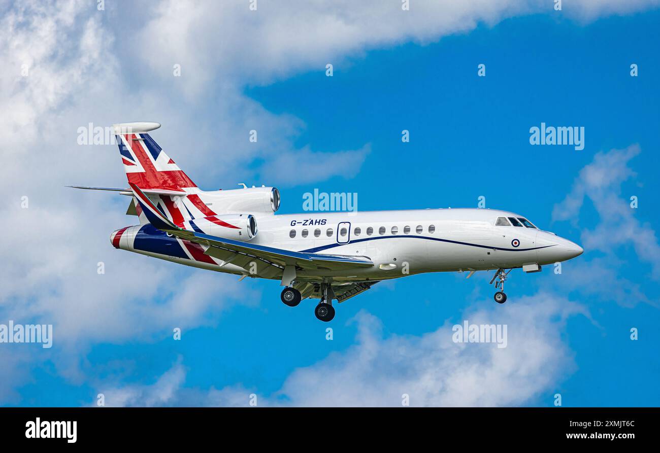 Zurich, Switzerland, 15th Jun 2024: A Dassault Falcon 900 LX carries ...