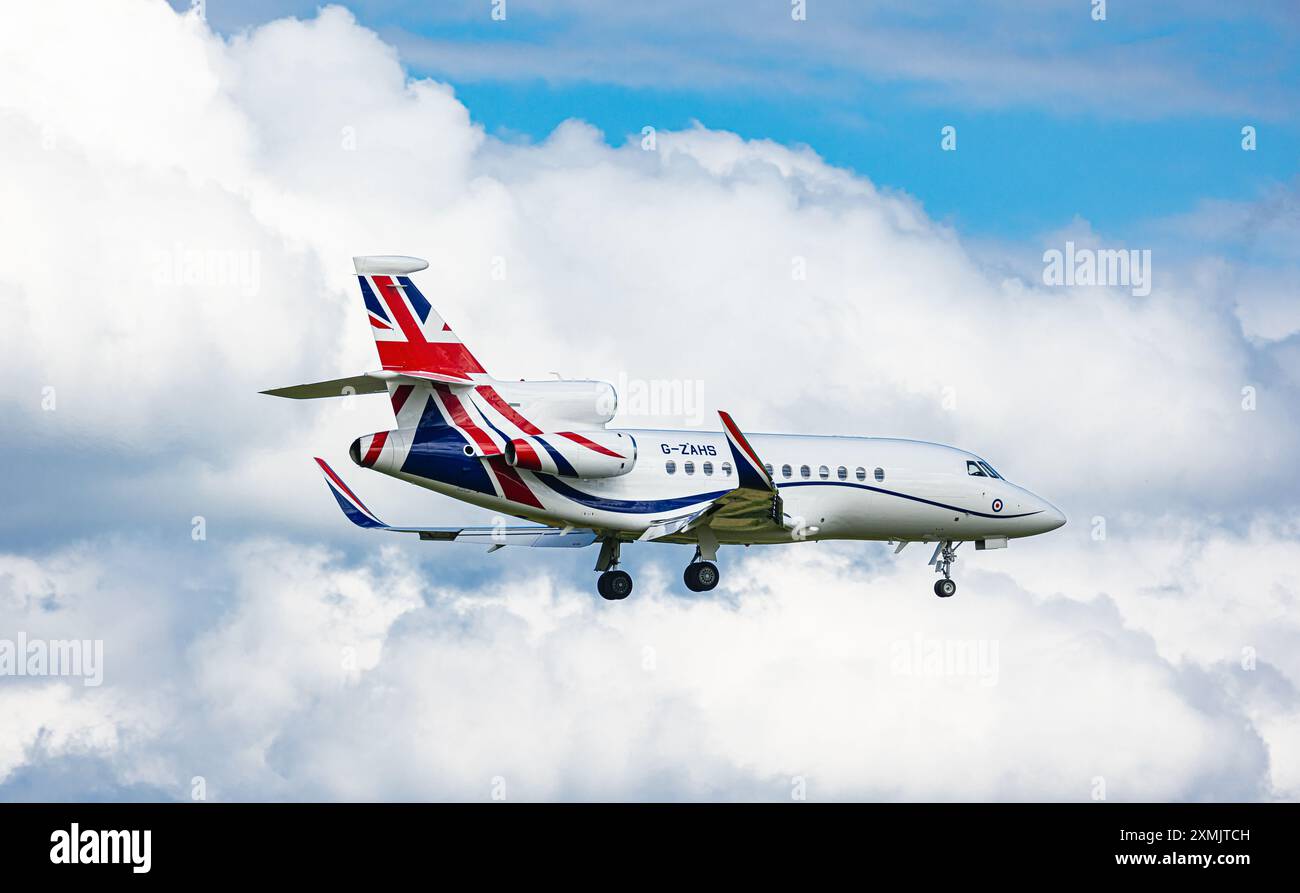 Zurich, Switzerland, 15th Jun 2024: A Dassault Falcon 900 LX carries ...