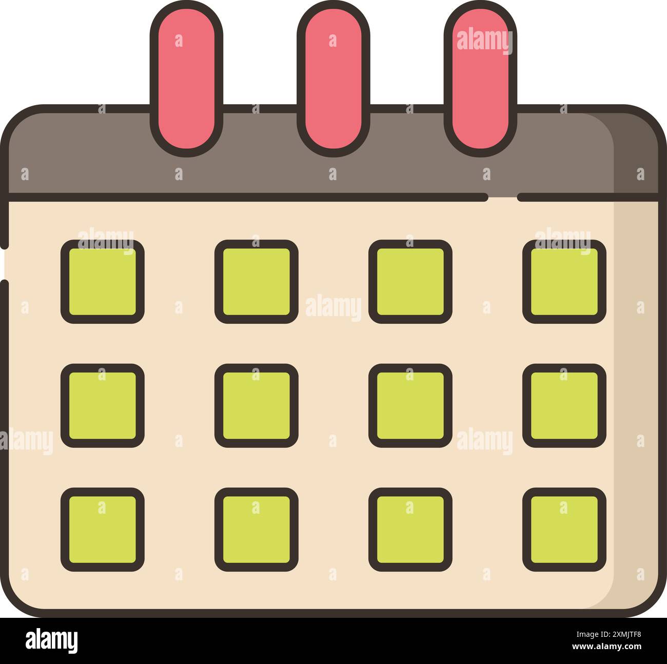 Digital illustration calendar icon Stock Vector Images - Alamy