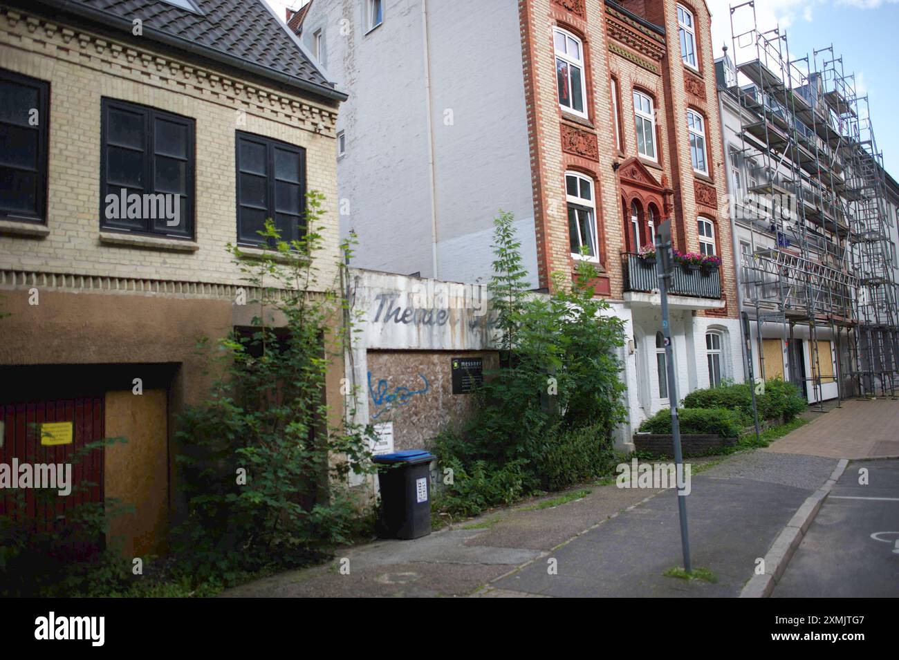 Flensburg, Schleswig-Holstein Gebäude-Lücke, ehemalige Theater Klause ...