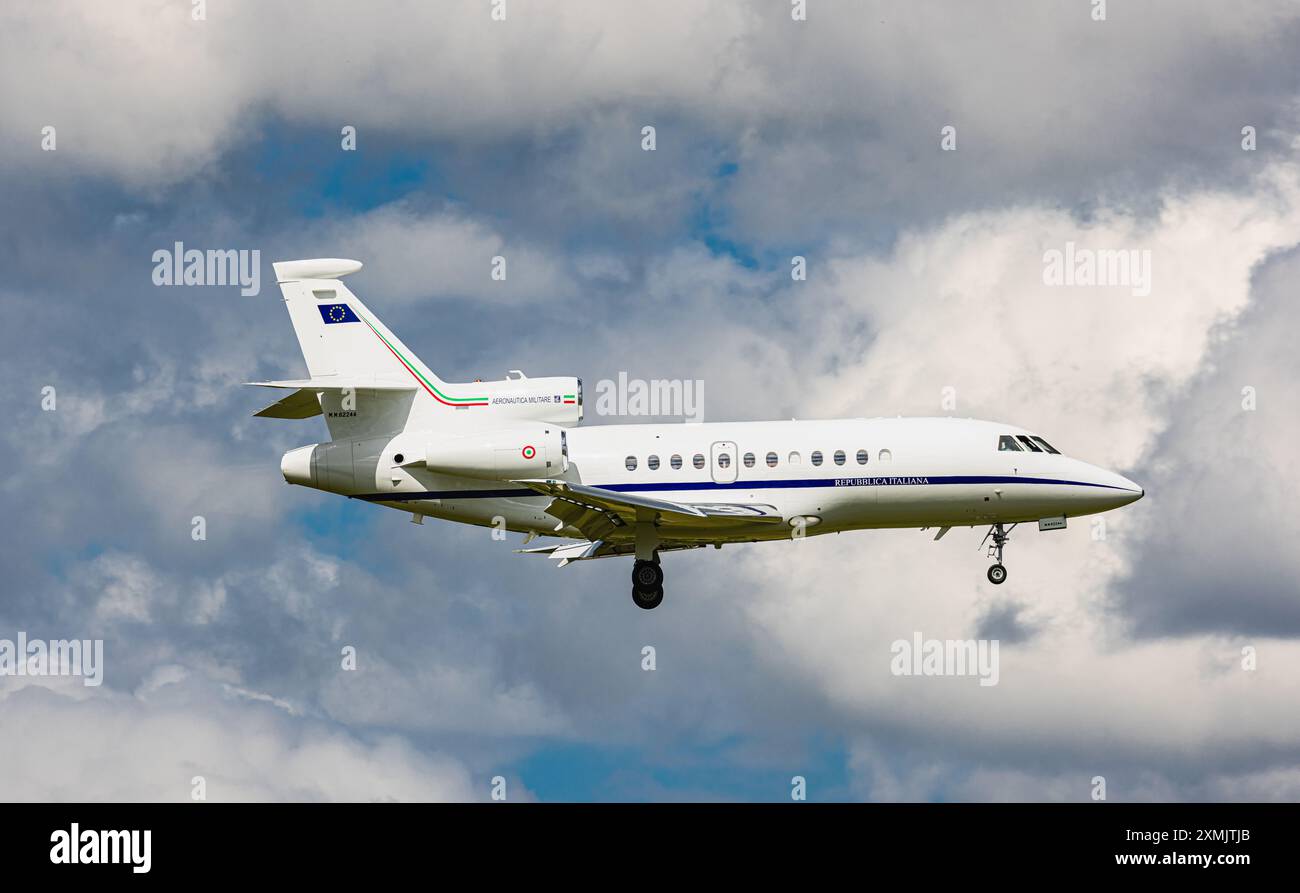 Zurich, Switzerland, 15th Jun 2024: A Dassault Falcon 900EX brings the ...