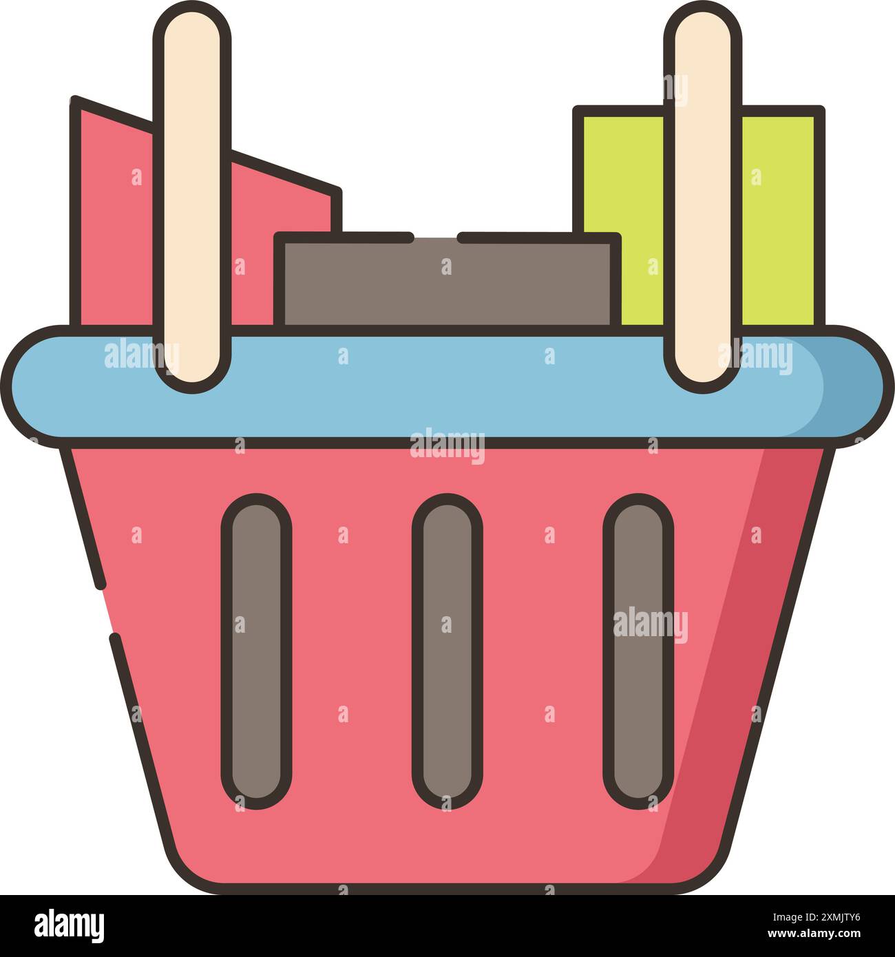 Vector illustration basket full Stock Vector Images - Alamy