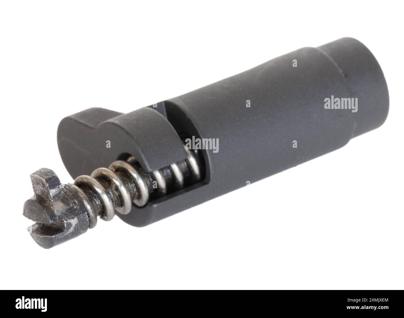 Automatic handgun magazine release catch isolated with spring and ...