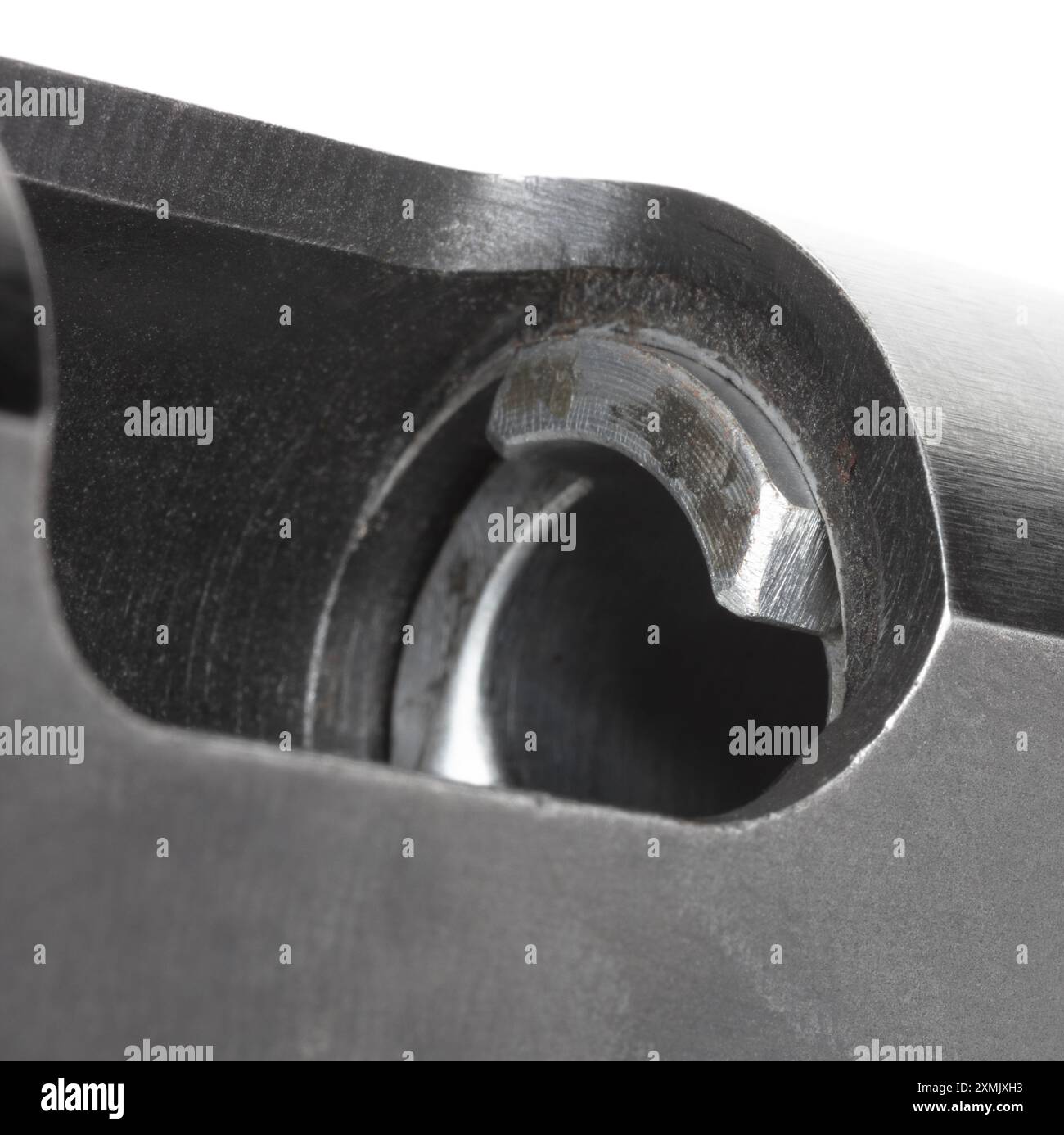 With the slide back you can see the chamber is empty and gun made safe ...