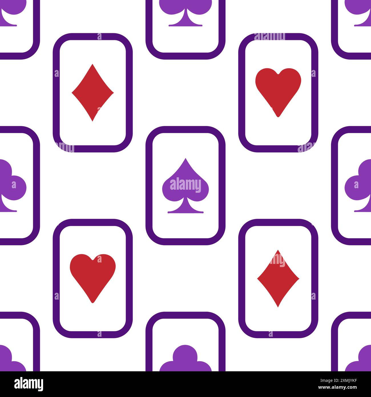 Purple falling playing cards seamless pattern Stock Vector Image & Art ...