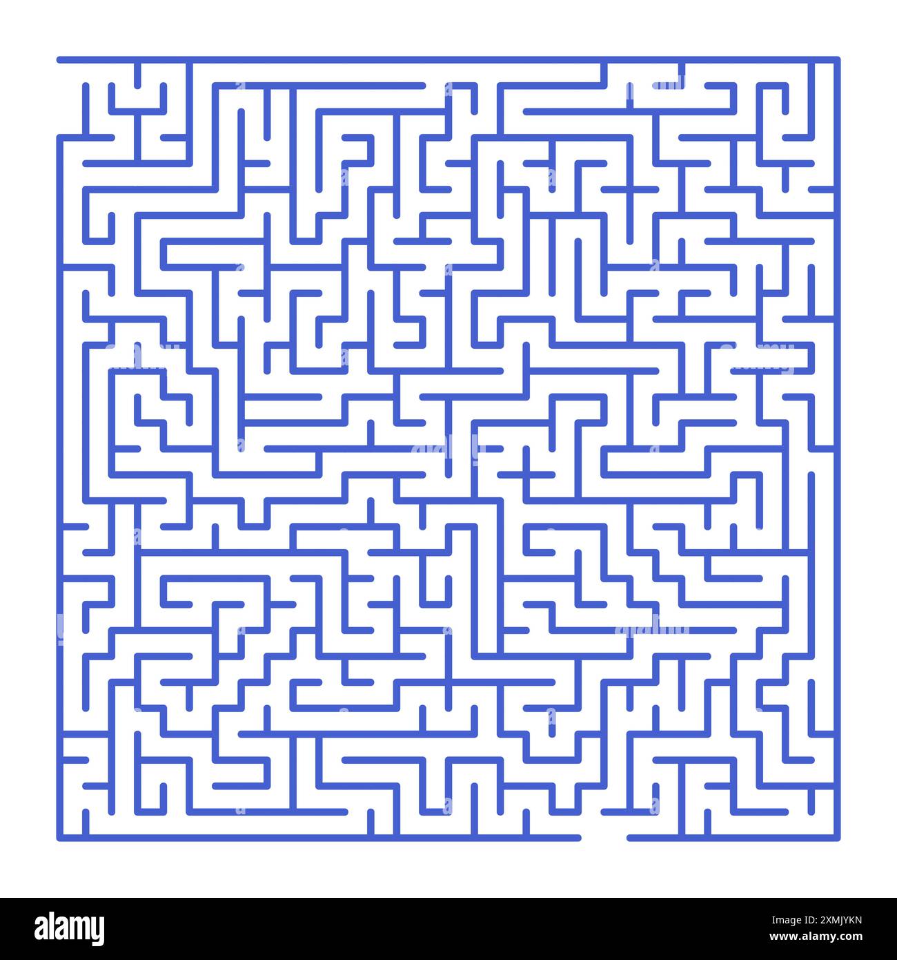 Maze shape design element. There is one entrance and exit and one correct path, but many paths ...