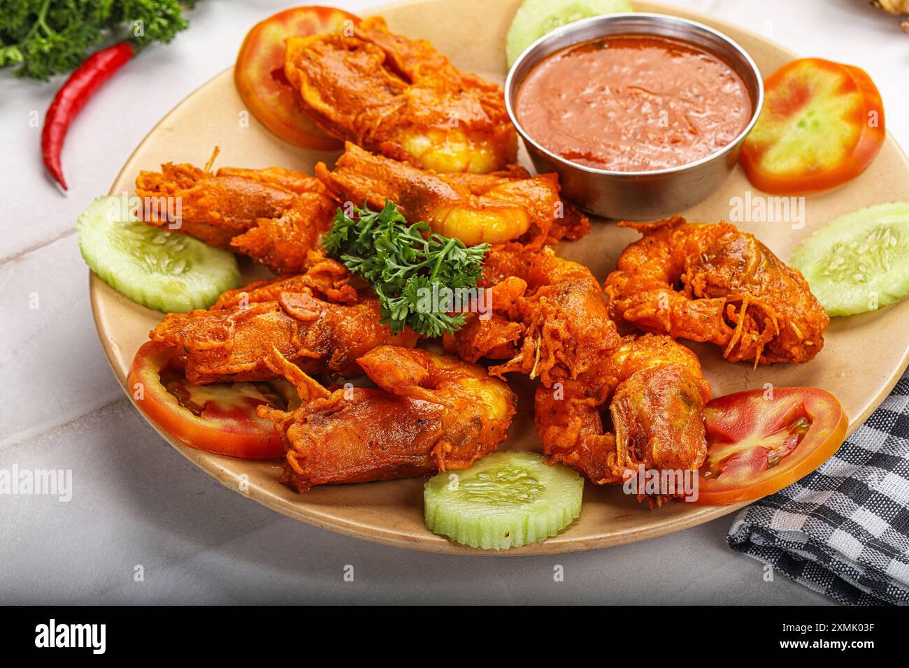 Tiger prawns hot sauce hi-res stock photography and images - Alamy