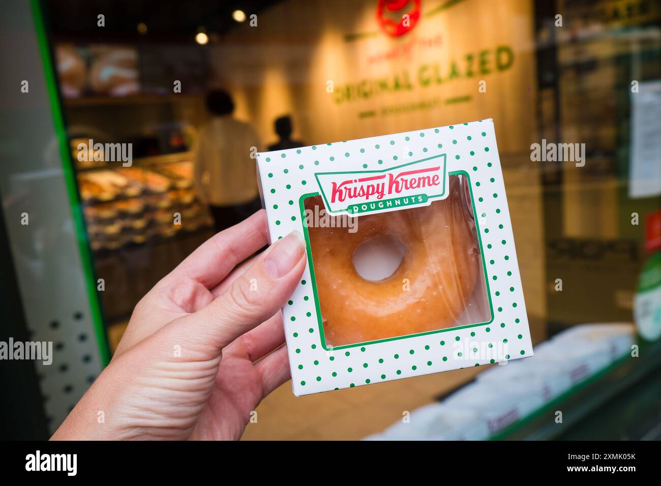 London, UK - July 25, 2014: Krispy Kreme Doughnuts shop in London Stock ...