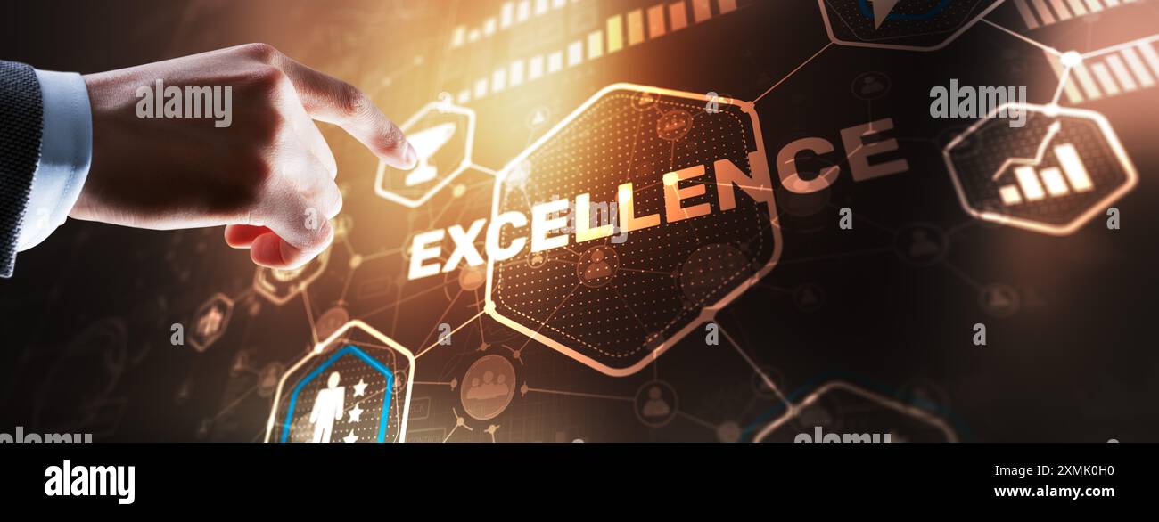 Business Excellence concept. Pursuit of excellence 2024 Stock Photo - Alamy