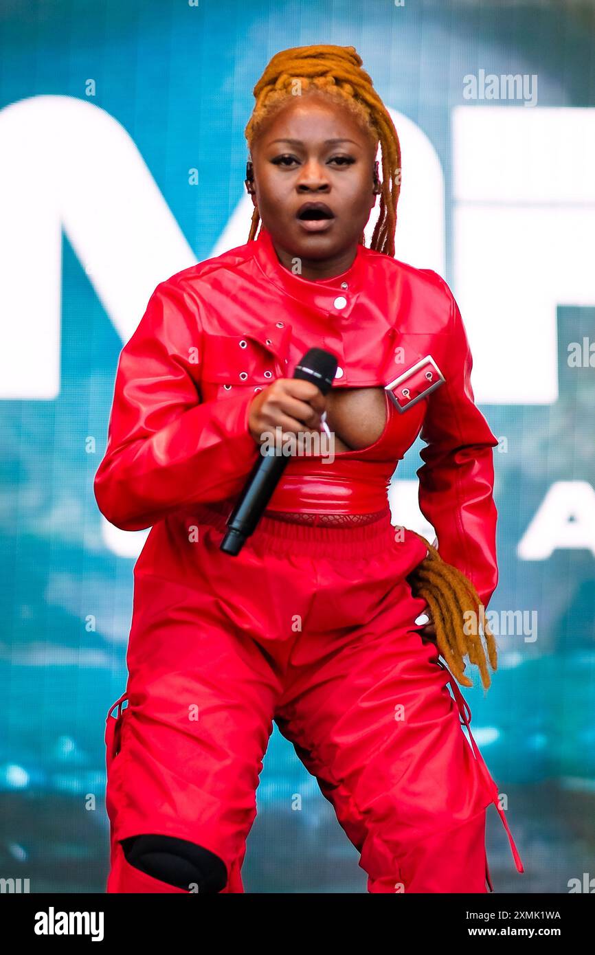 Malmesbury, UK. 28 July 2024. Sampa the Great performing on the Open ...