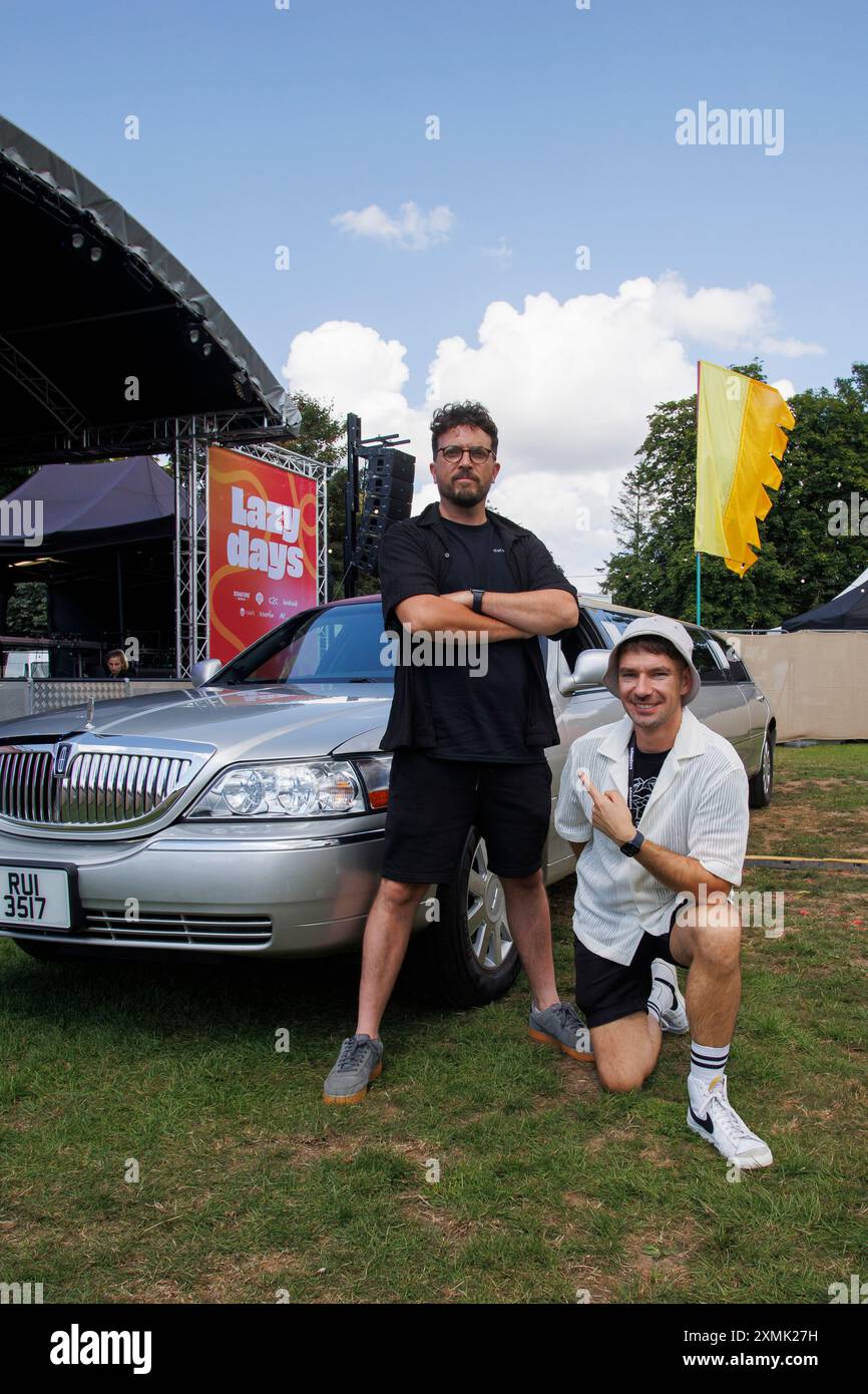 Ross McGrane and John Oakes arrive by limousine to Lazydays Festival ...