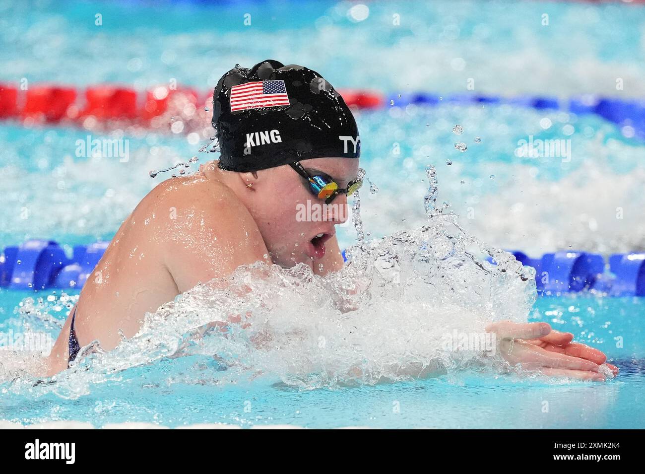 Paris, France. 28th July, 2024. Lilly King of the U.S. competes in the ...