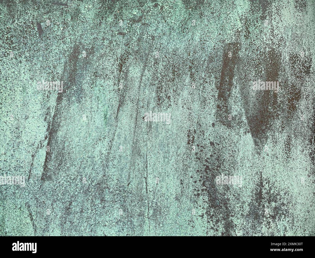 Oxidized rusty metal with blue and green copper patina Stock Photo - Alamy