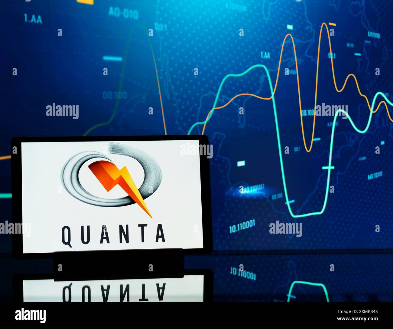 Germany - July 28, 2024: In this photo illustration, Quanta Services ...