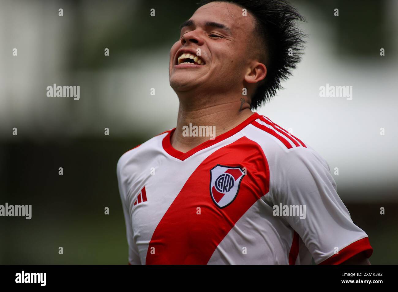 GUADALUPE, MEXICO - JULY 28: #8 River Plate, Uriel Funes during a match ...