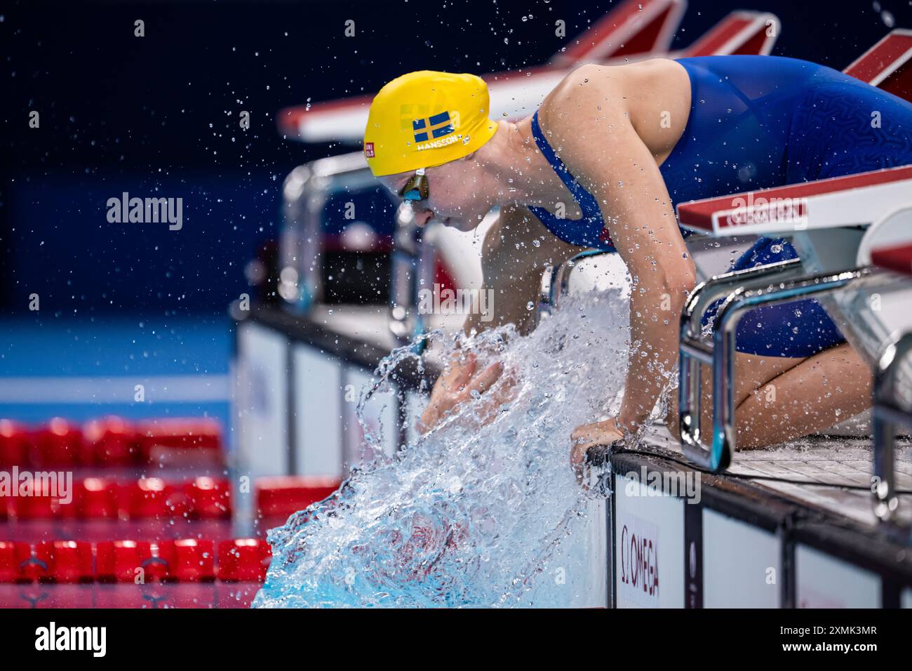 Sophie Hansson of, Sweden. , . ahead of the women's 100 meters breaststroke swimming semifinal ...