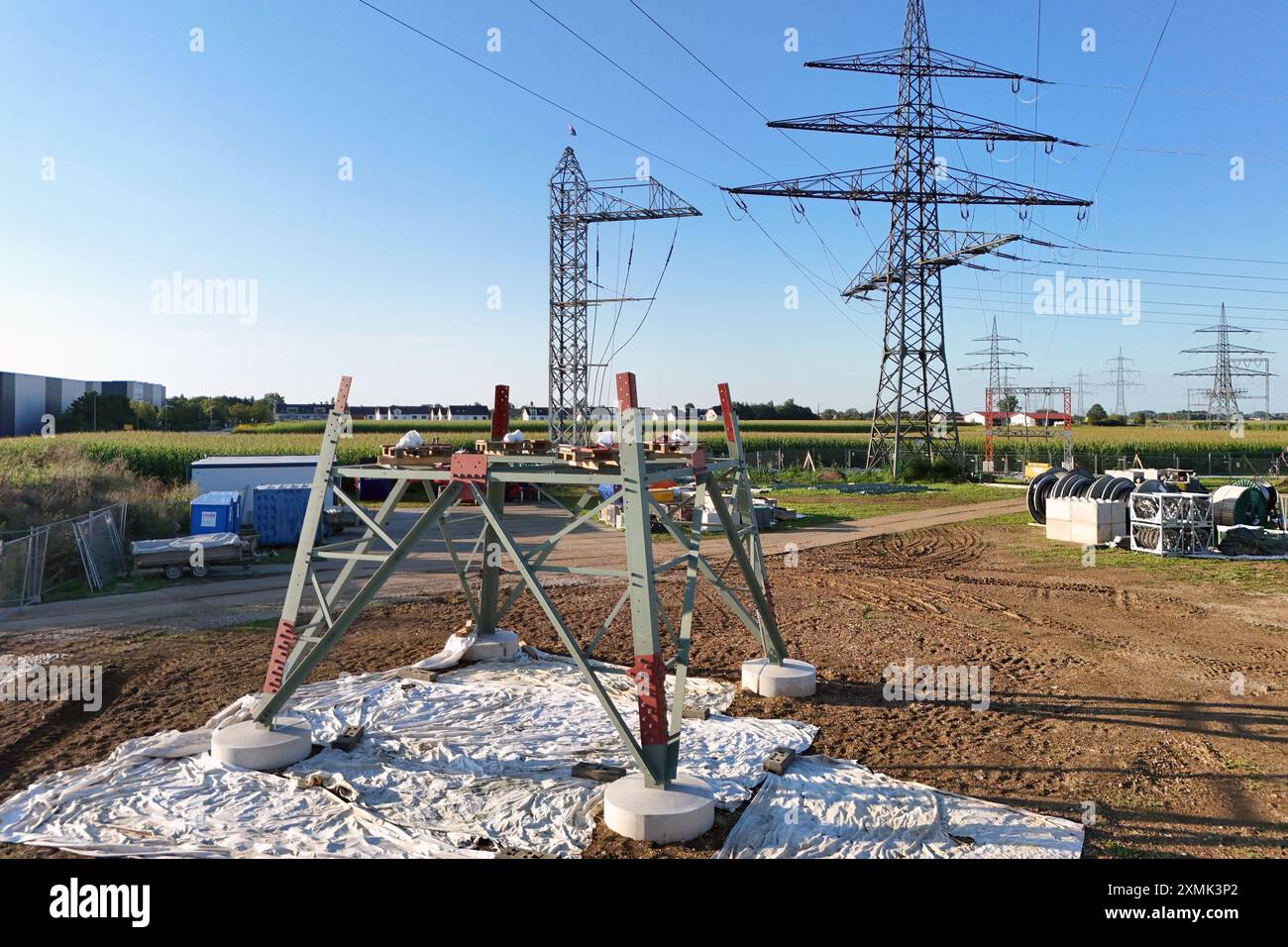 Netzausbau der deutschen Stromnetze,Stromtrassen,Ausbau Umspannwerk ...