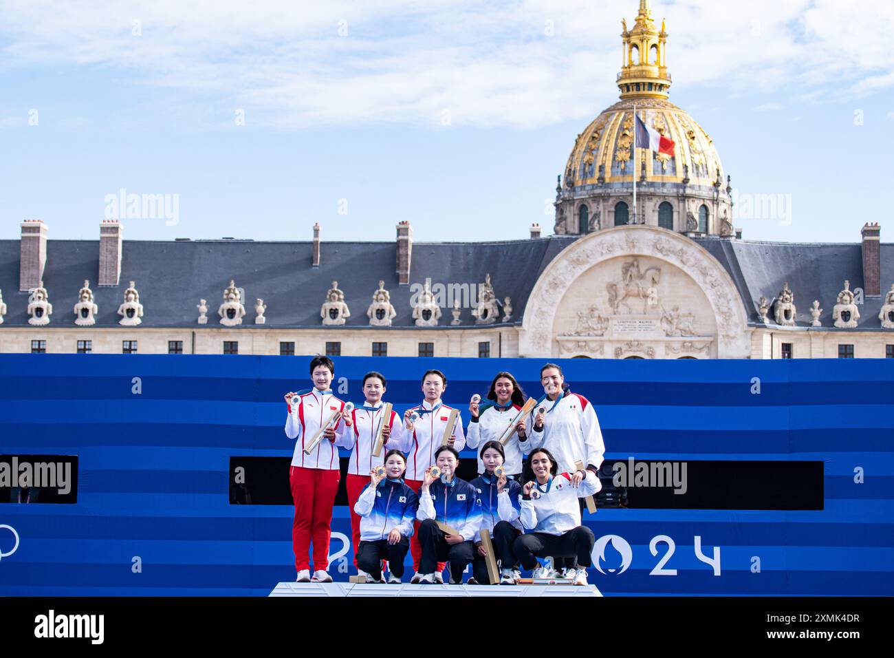 Paris, France. 28th July, 2024. Qixuan An, Jiaman Li and Xiaolei of ...