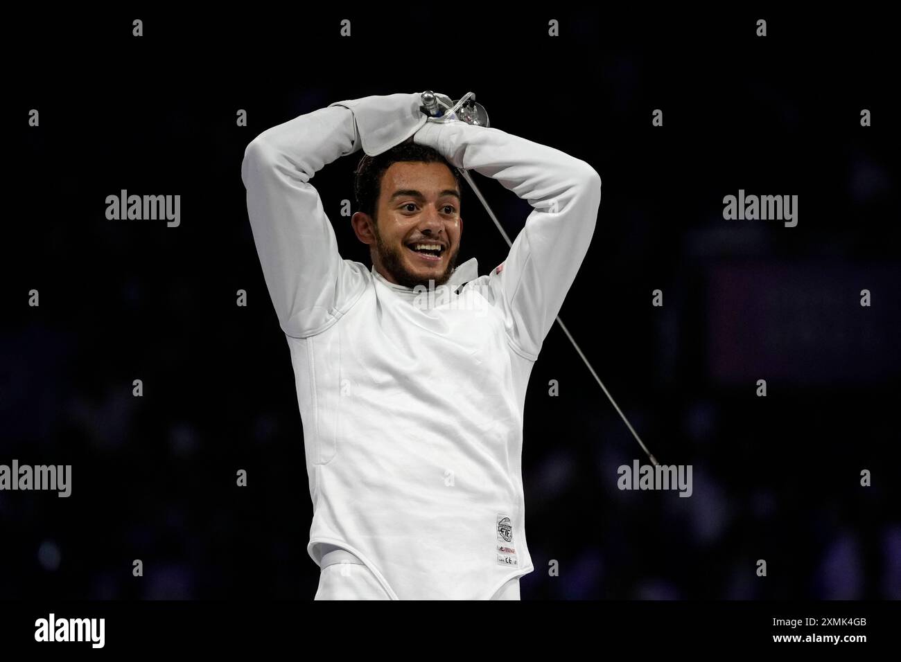 Egypt's Mohamed Elsayed celebrates after winning the men's individual ...