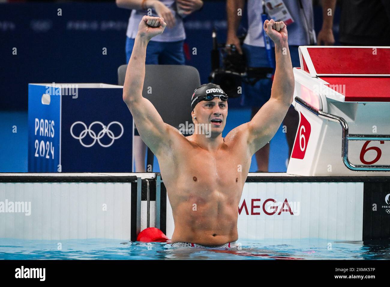 MARTINENGHI Nicolo of Italy celebrates during the Swimming, MEN'S 100M ...