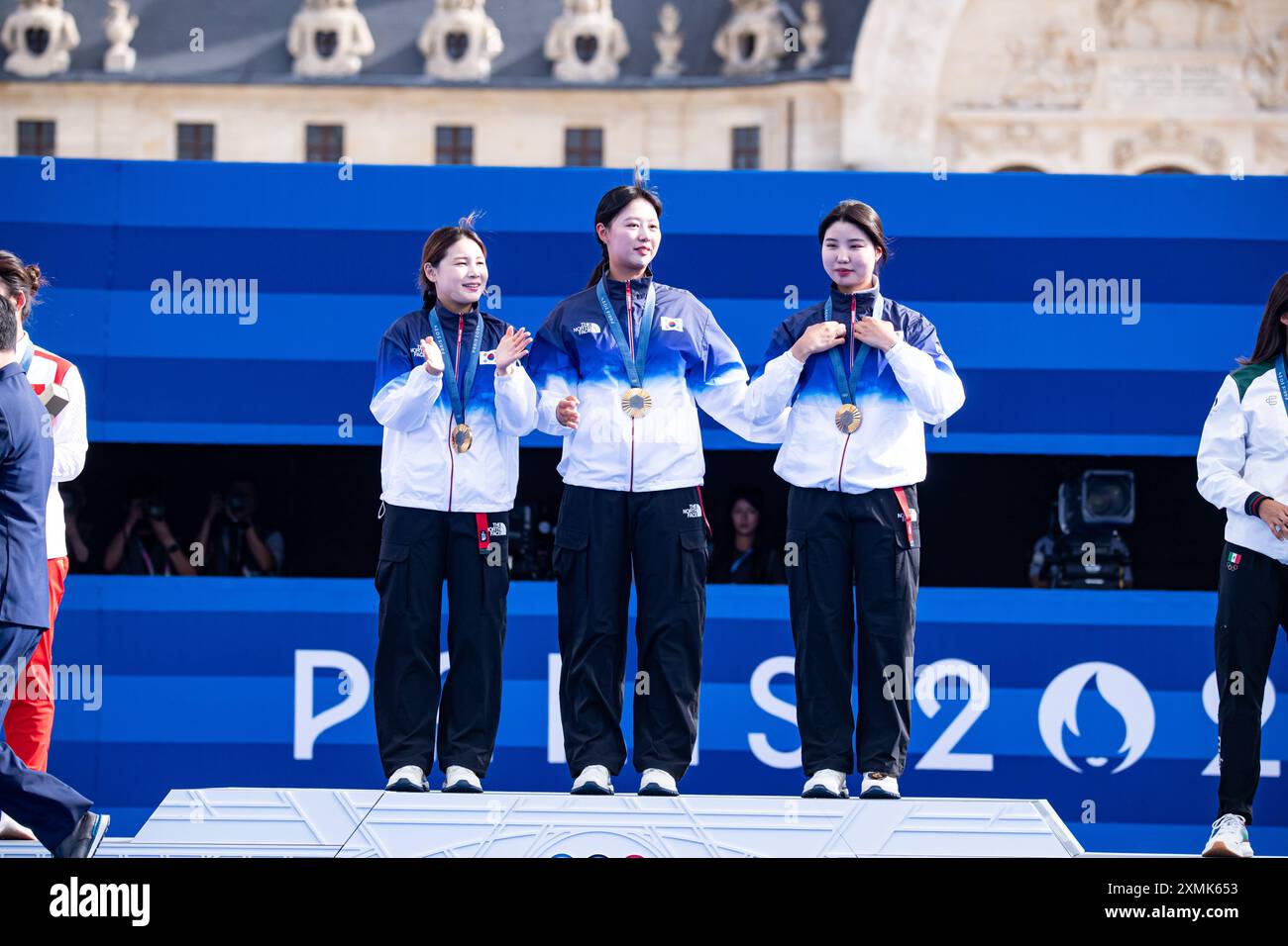 Hunyoung Jeon, Sihyeon Lim and Suhyeon Nam of Korea Gold medal, Archery ...