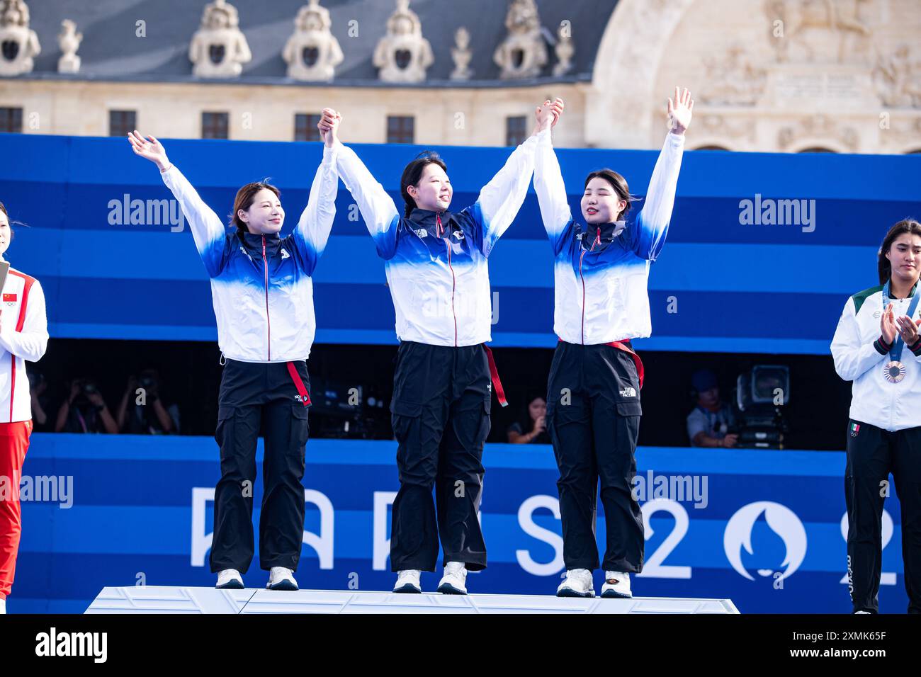 Hunyoung Jeon, Sihyeon Lim and Suhyeon Nam of Korea Gold medal, Archery ...