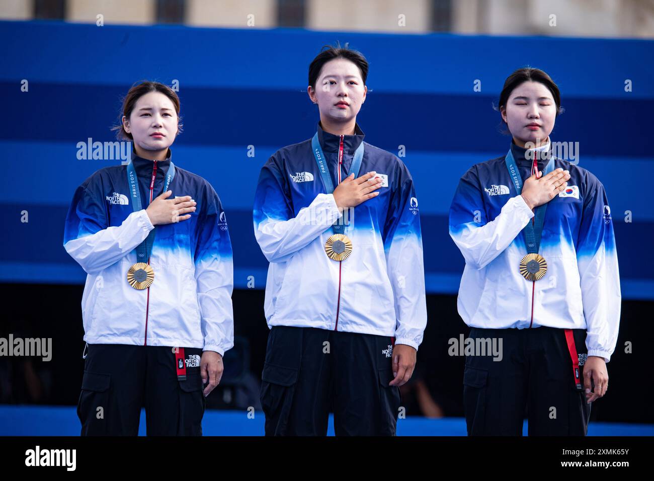 Hunyoung Jeon, Sihyeon Lim and Suhyeon Nam of Korea Gold medal, Archery ...