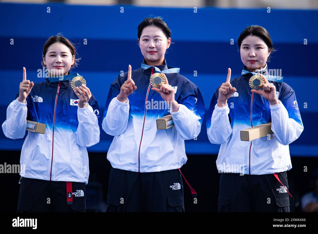 Hunyoung Jeon, Sihyeon Lim and Suhyeon Nam of Korea Gold medal, Archery ...