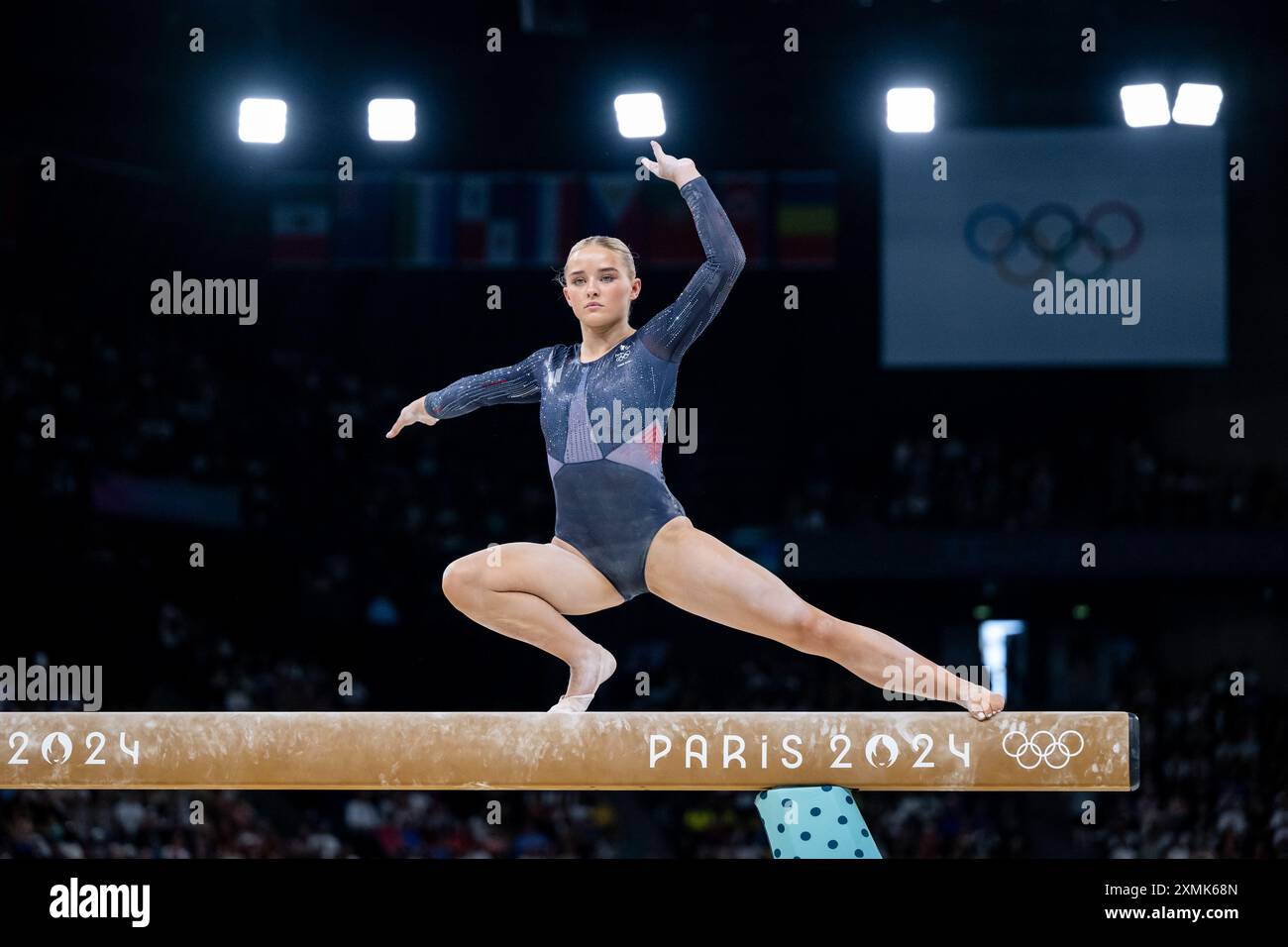 EVANS Ruby (Großbritannien) am Schwebebalken, FRA, Olympische Spiele ...