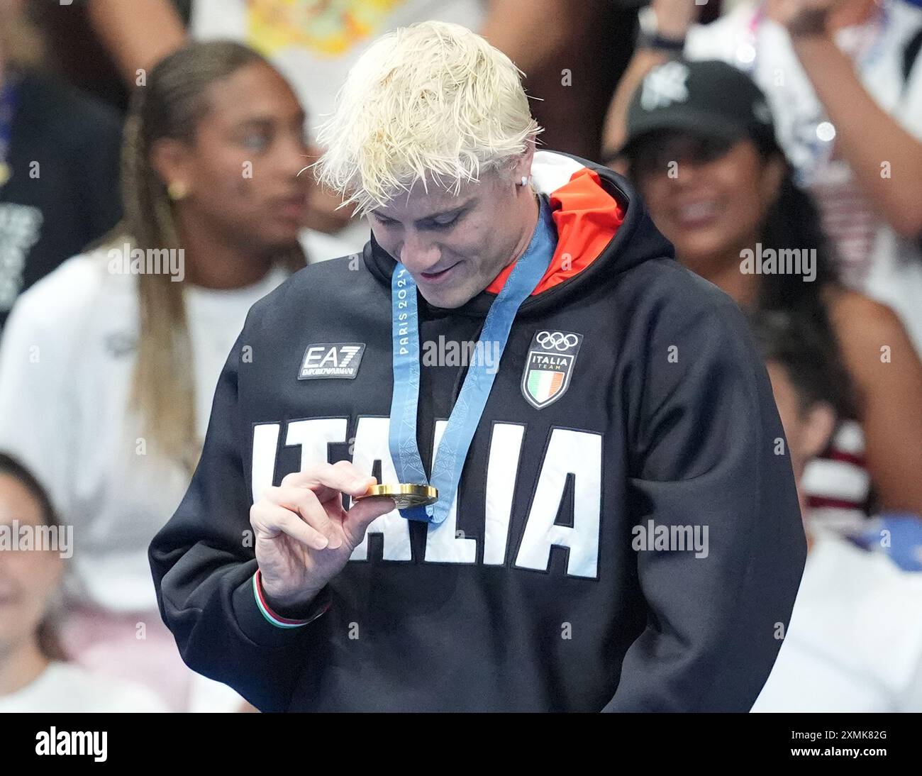 Paris, France. 28th July, 2024. Gold medalist Nicolo Martinenghi of ...