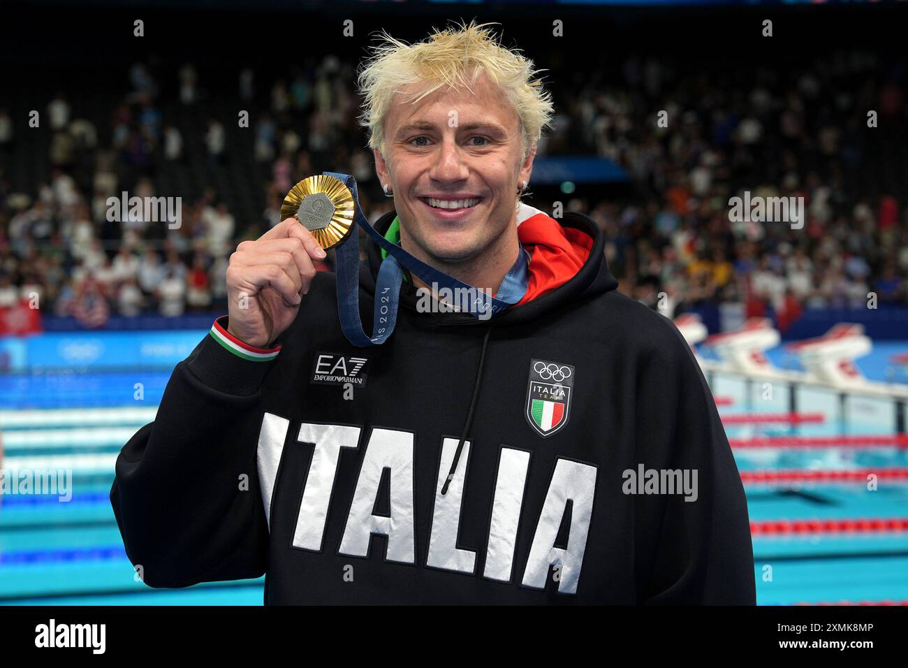 Parigi, France. 28th July, 2024. Nicolo Martinenghi, of Italy, gold ...