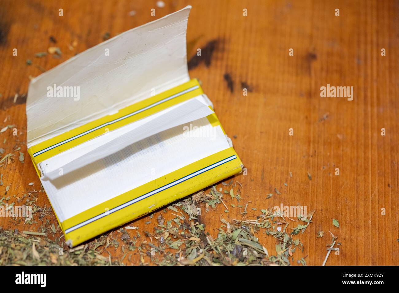 Cannabis and Papers to roll your own joint Stock Photo - Alamy