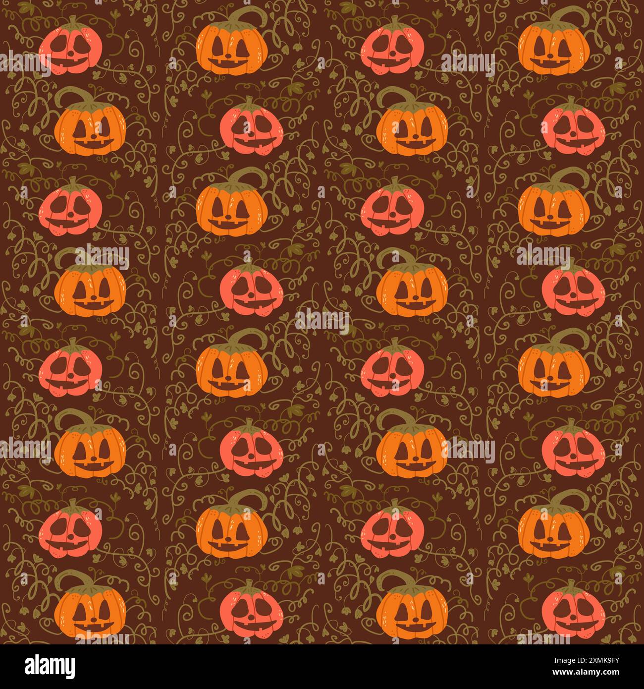 Halloween seamless pattern. All Hallows' Eve continuous background ...