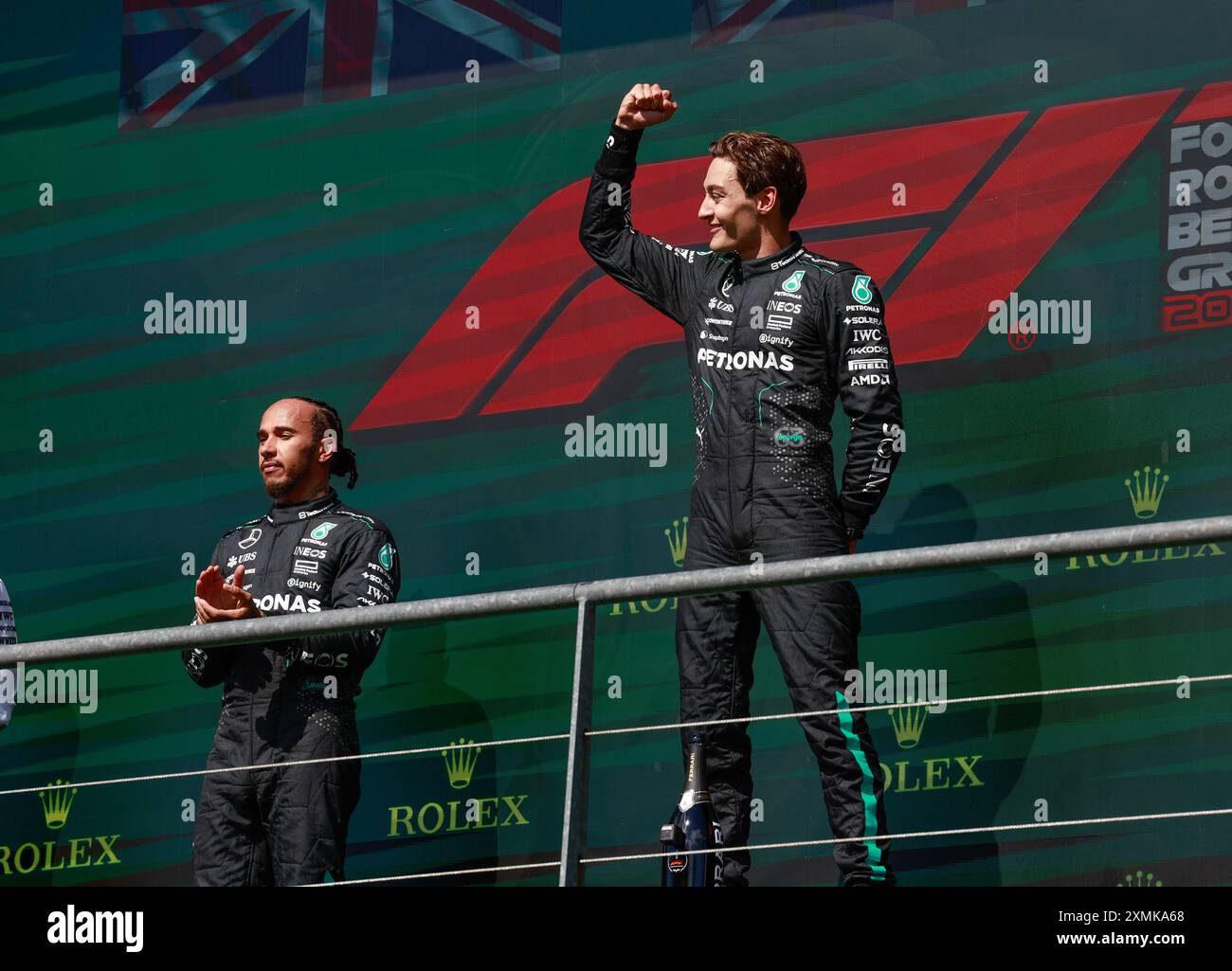 RUSSELL George (gbr), Mercedes AMG F1 Team W15, HAMILTON Lewis (gbr ...