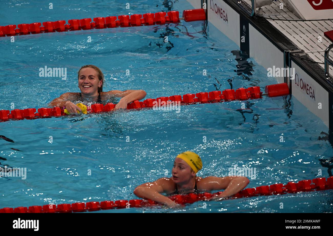 28th July 2024; Paris Olympic Games, Paris, France, Day 3; Swimming finals at La defence Arena ...