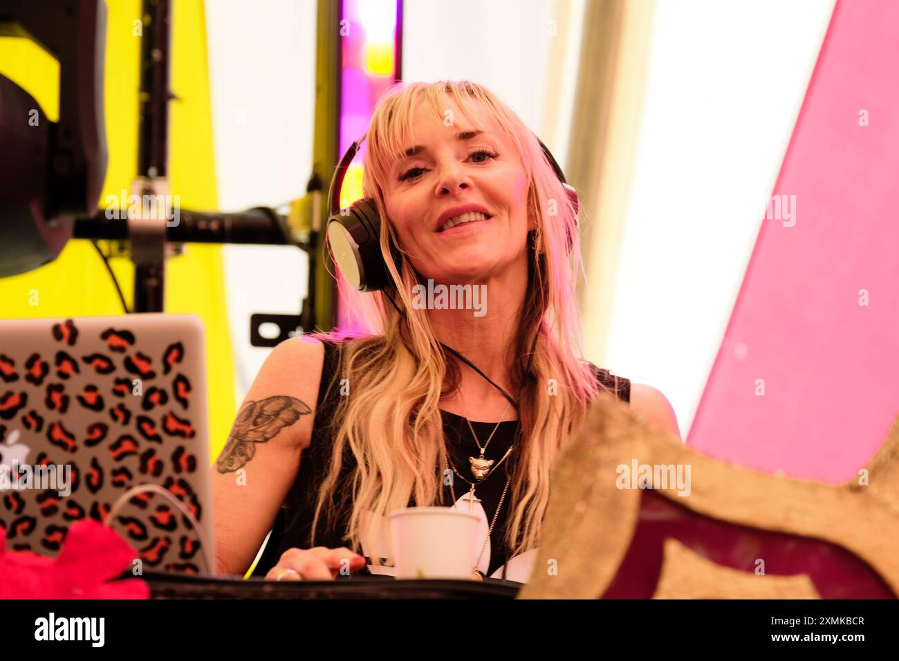 English singer and former band member of Beats International, Belinda ...