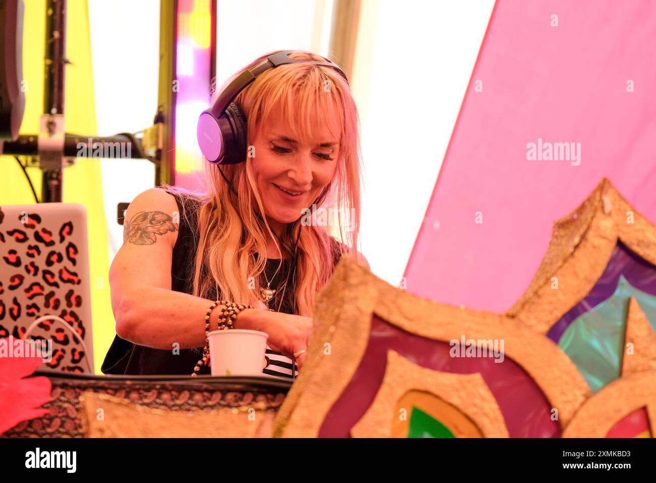 English singer and former band member of Beats International, Belinda ...