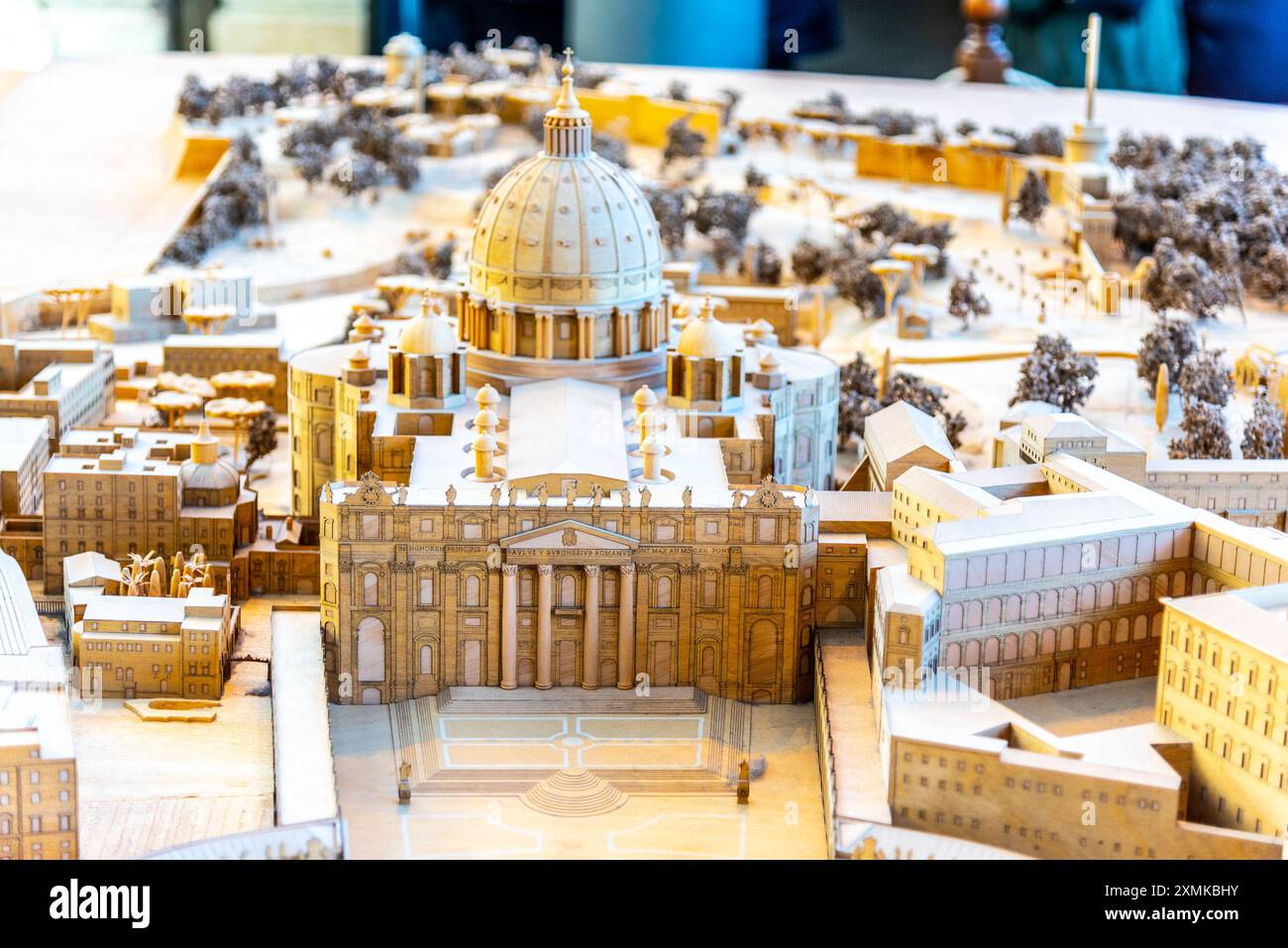 A detailed miniature model showcasing the intricate architecture of ...