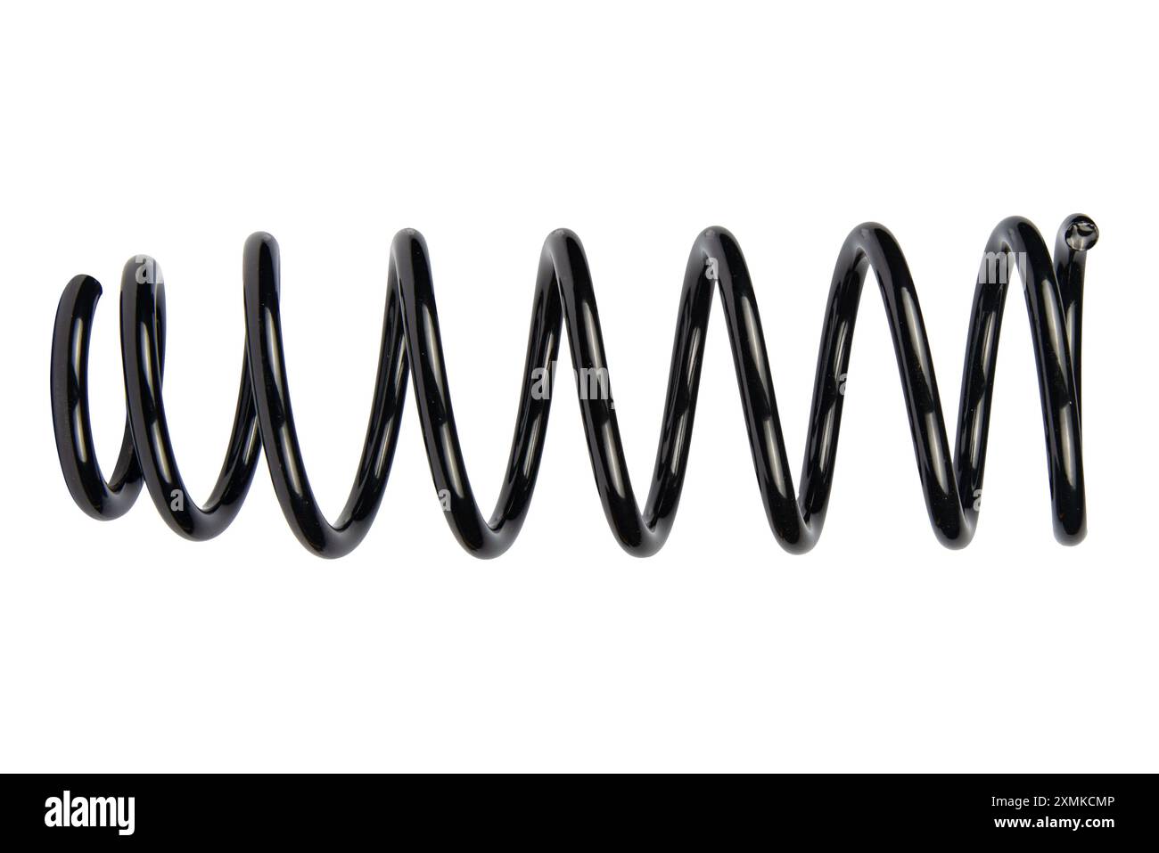 Black Coil Spring Isolated On White Background Stock Photo - Alamy