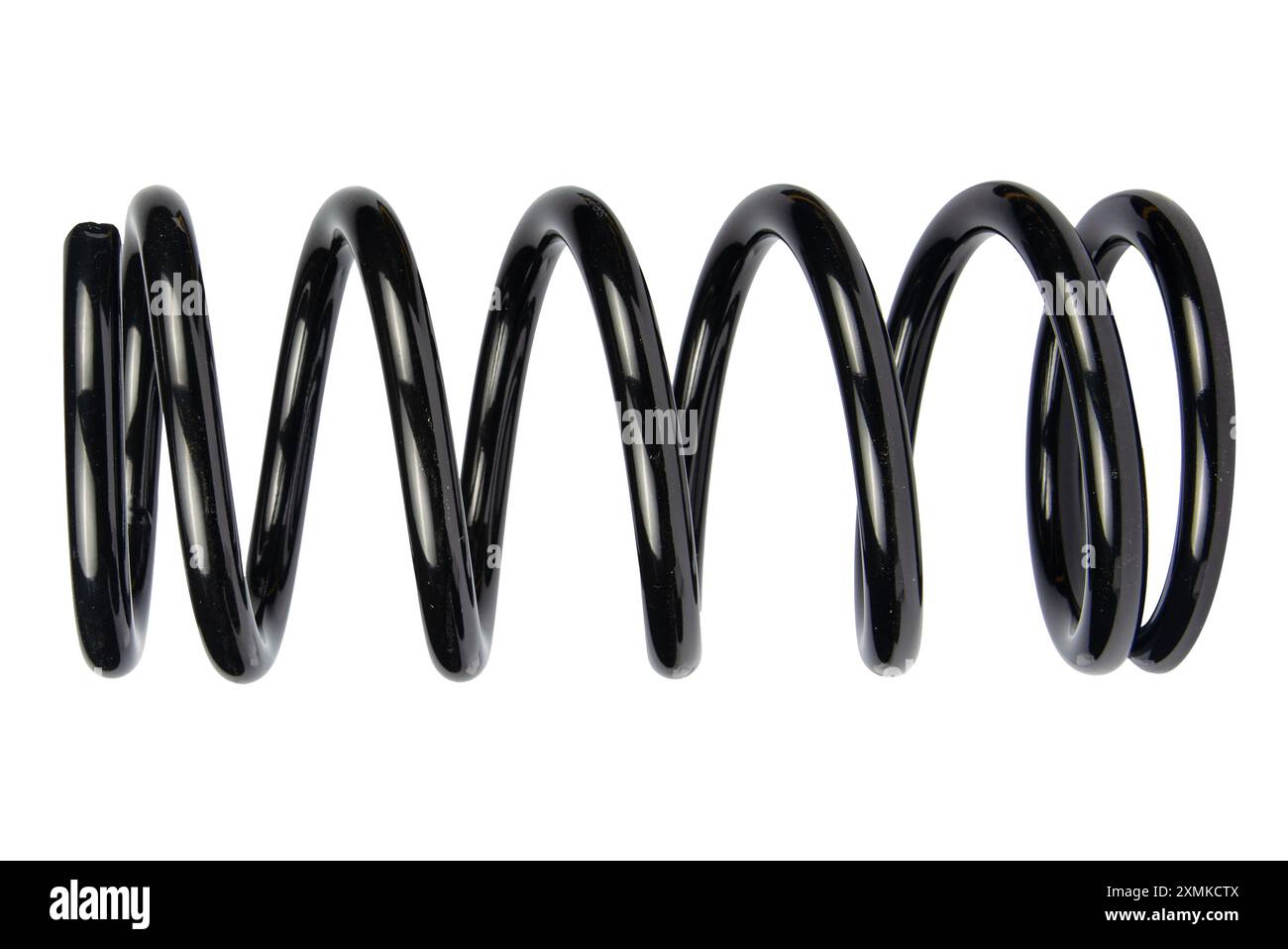 Black Coil Spring Isolated On White Background Stock Photo - Alamy