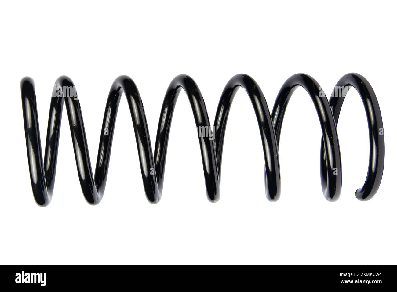 Black Coil Spring Isolated On White Background Stock Photo - Alamy