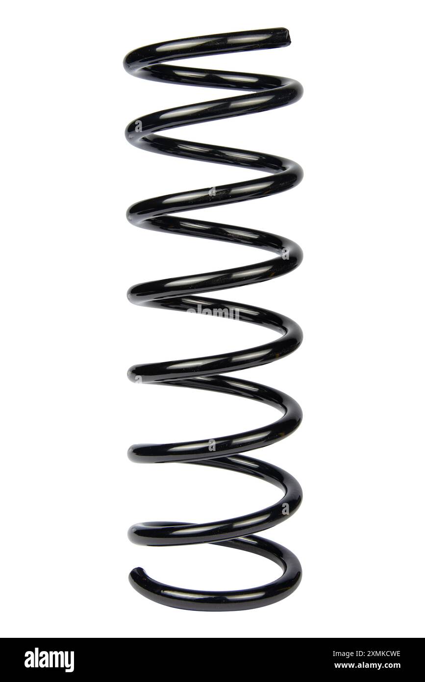 Black Coil Spring Isolated On White Background Stock Photo - Alamy