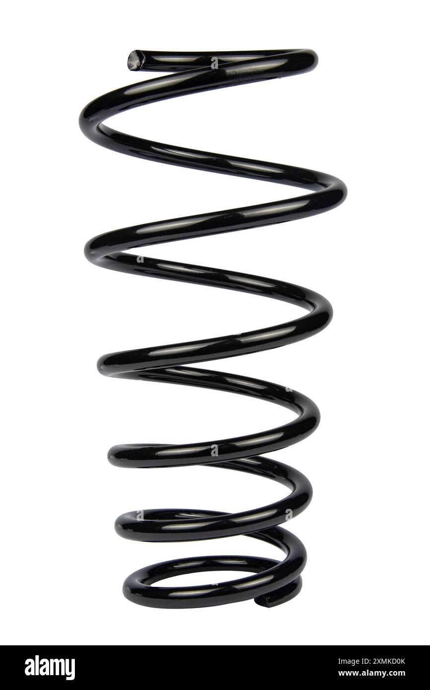 Black Coil Spring Isolated On White Background Stock Photo - Alamy